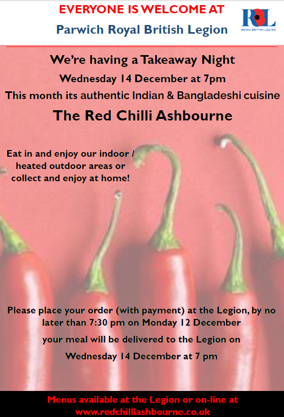 Legion December Takeaway Night | PARWICH.ORG