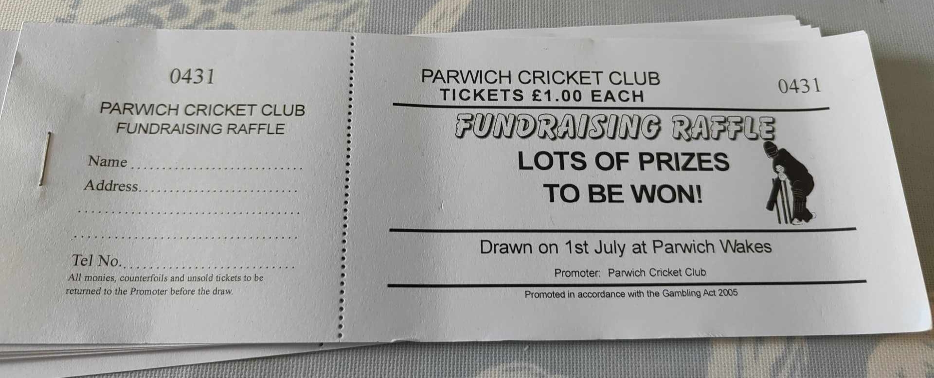 Parwich Cricket Club Raffle | PARWICH.ORG