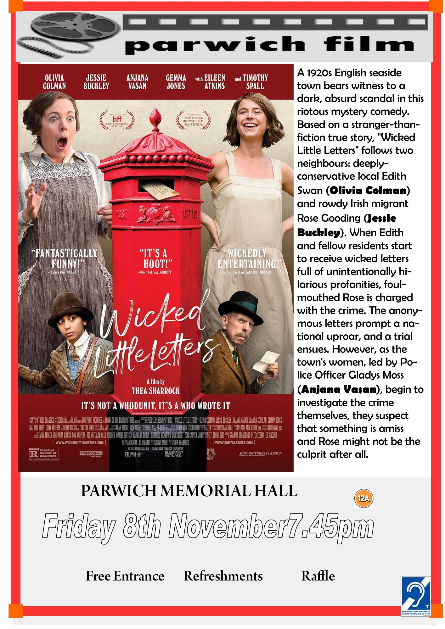 November Parwich Film Show WICKED LITTLE LETTERS | PARWICH.ORG