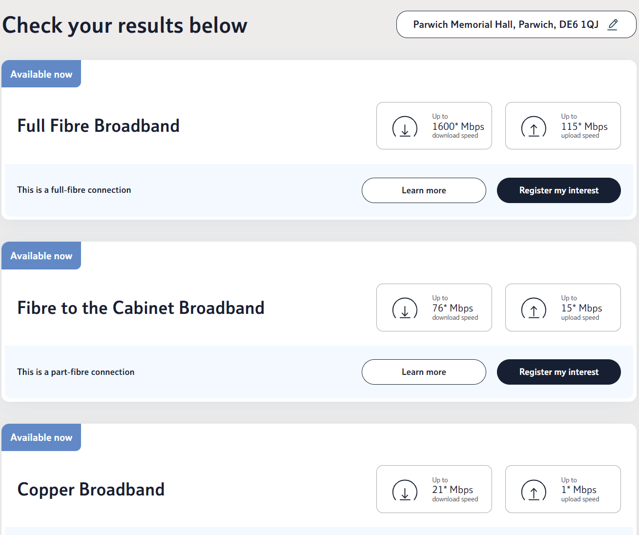Full Fibre Services Now Available in Parwich | PARWICH.ORG