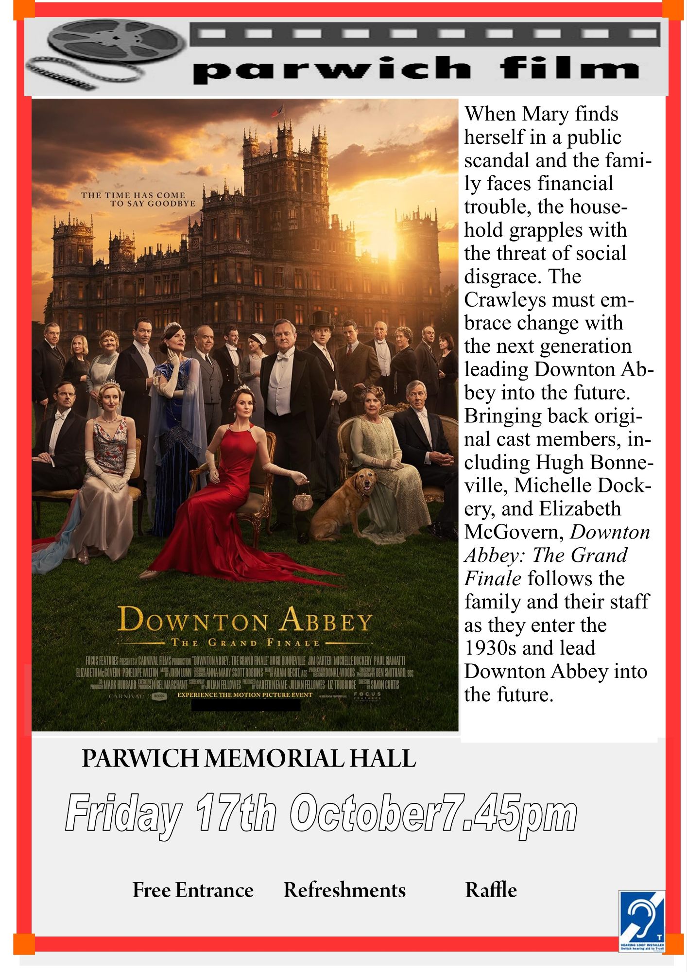October Parwich Film Show DOWNTON ABBEY the Grand Finale | PARWICH.ORG